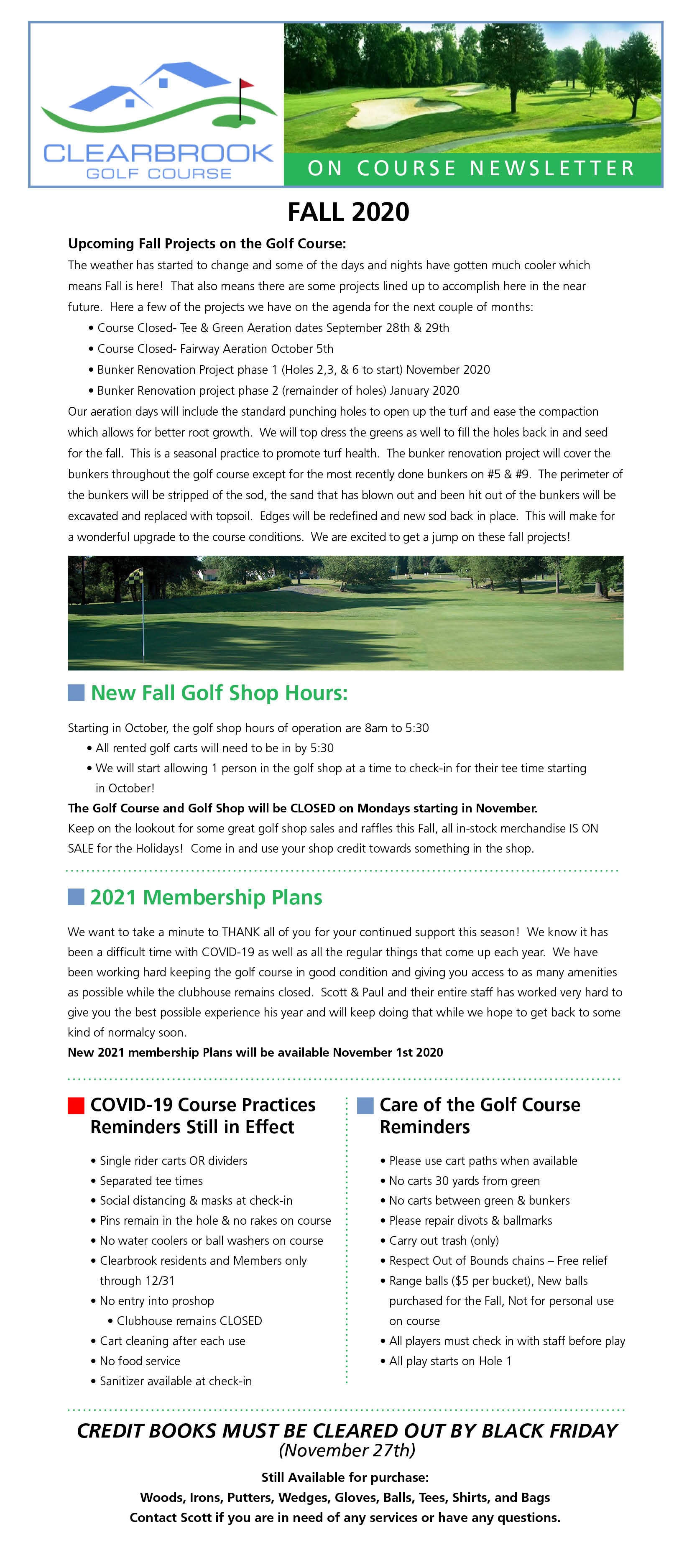 Clearbrook Community Association - Announcements - October 6, 2020 ...