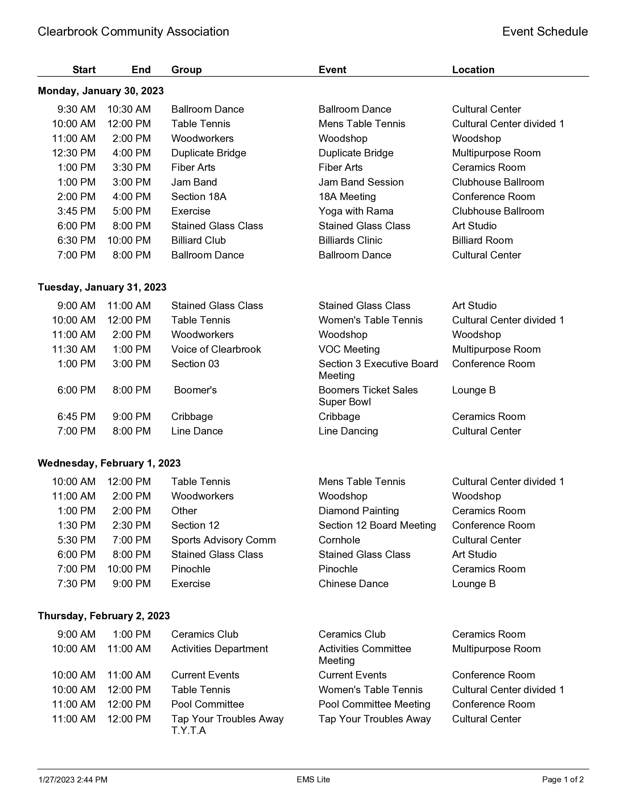 Clearbrook Community Association - Announcements - Lifestyle Updates ...