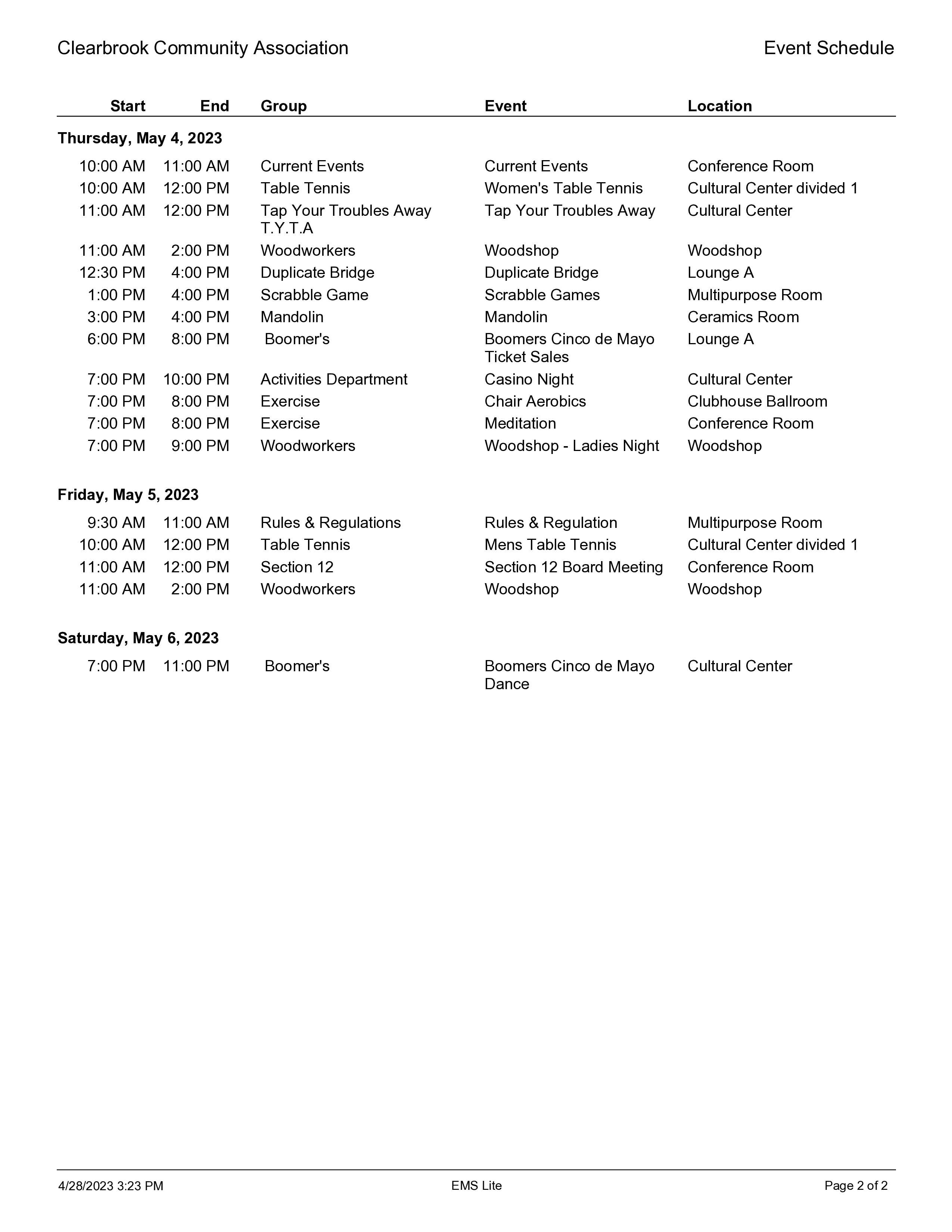 Clearbrook Community Association - Announcements - Lifestyle Updates ...