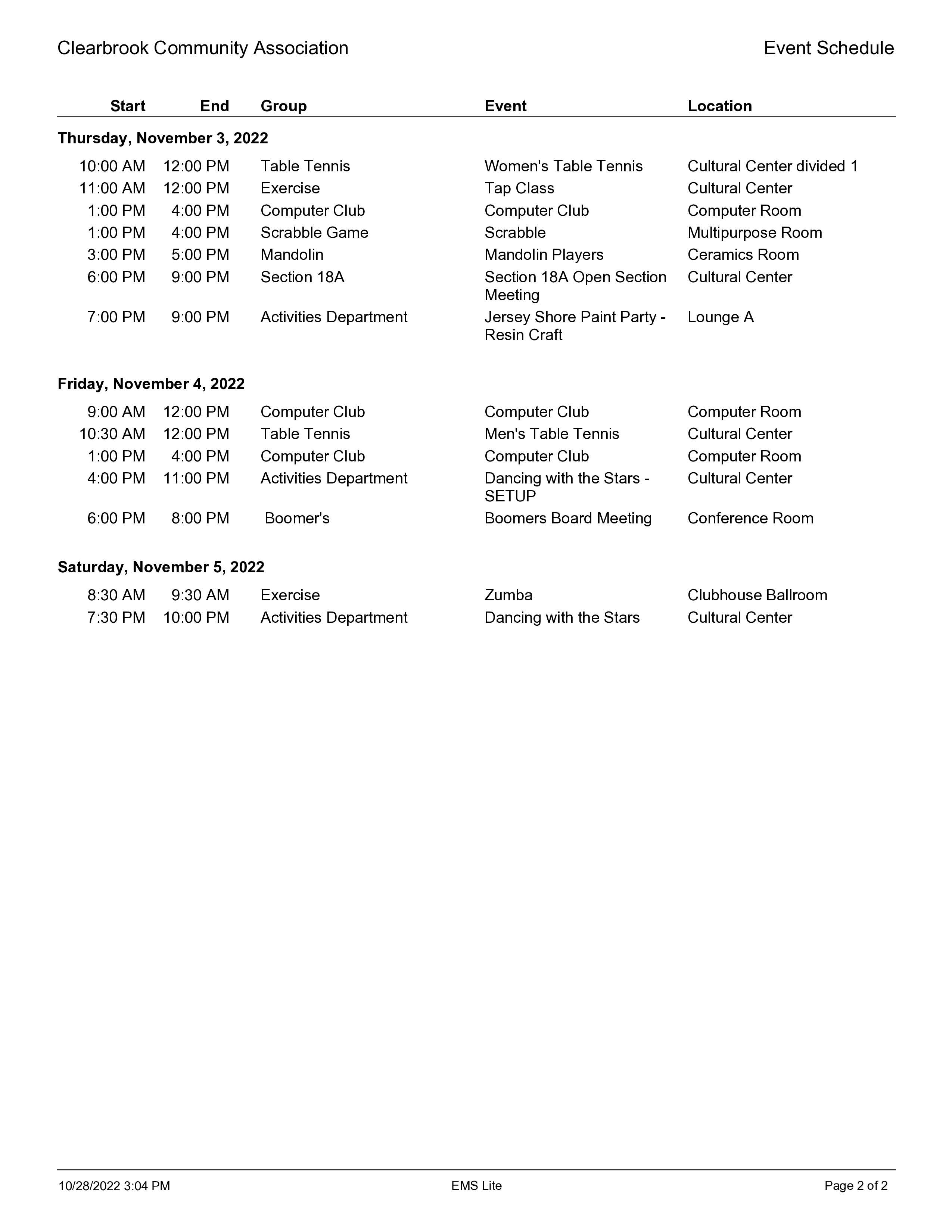 Clearbrook Community Association - Announcements - Lifestyle Updates ...